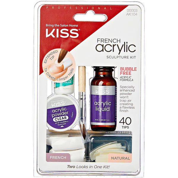 Kiss False Nails French Acrylic Sculpture Kit Nails